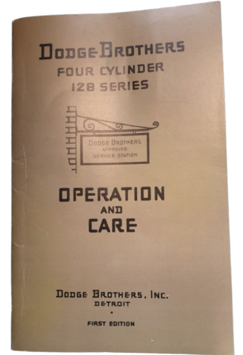 FOUR CYLINDER 128 SERIES OPERATION AND CARE 1ST | Rays Early Dodge ...